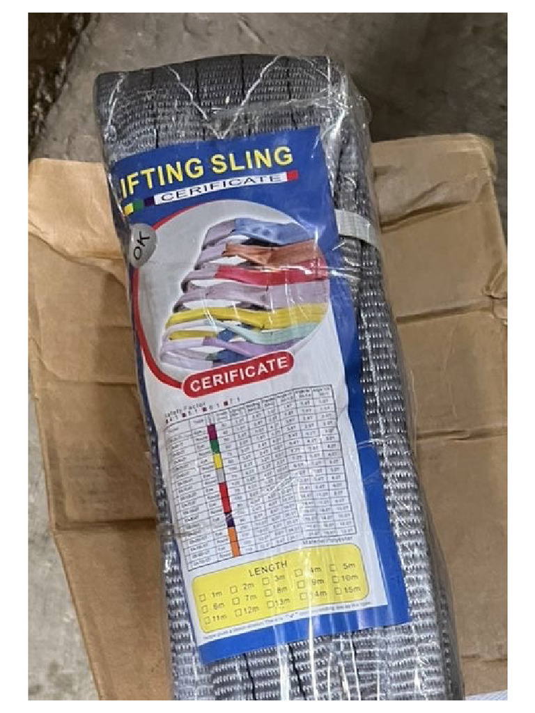 Lifting Sling Cert | PDF