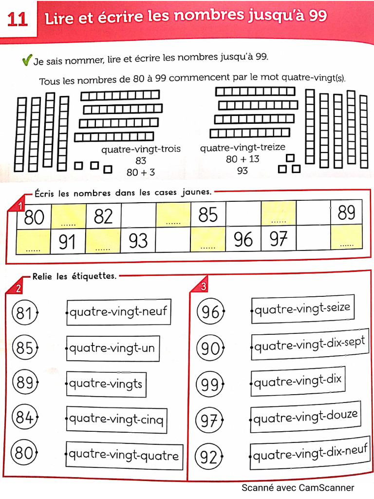 ce1-_exercices_lire_et_ecrire_les_nombres_jusqu_a_99 | PDF