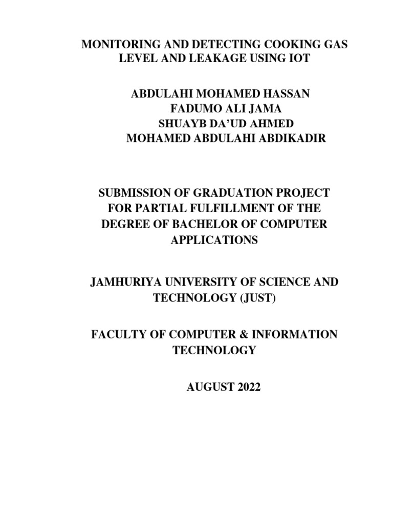 Monitoring and Detecting Cooking Gas Level and Leakage Using IOT | PDF ...