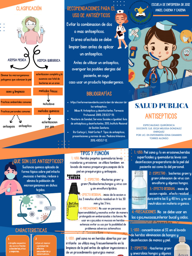 Tríptico Antisepticos Edna Damaris Torres Alonso | PDF | Esterilización ...