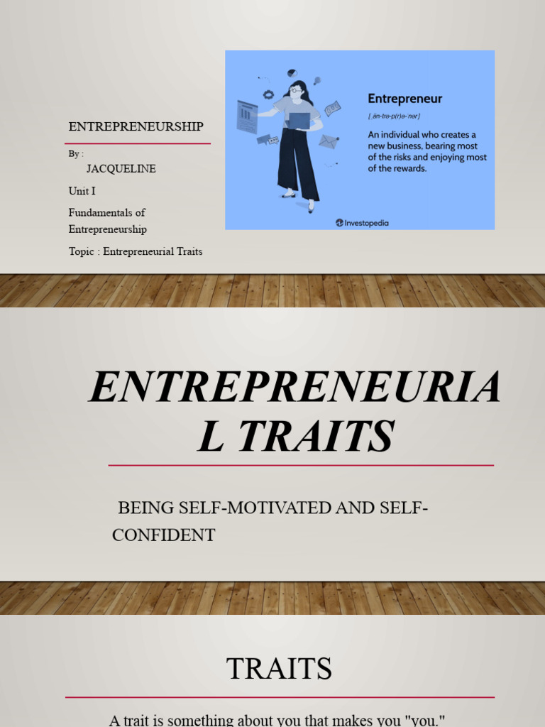 Entrepreneurial Traits | Download Free PDF | Entrepreneurship | Elon Musk