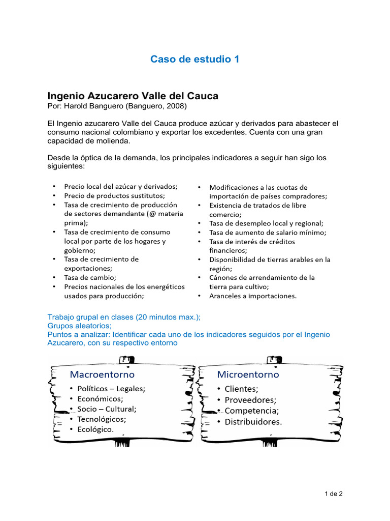 Actividad en Clase - Caso de Studio 1 - Identificación Del Entorno ...