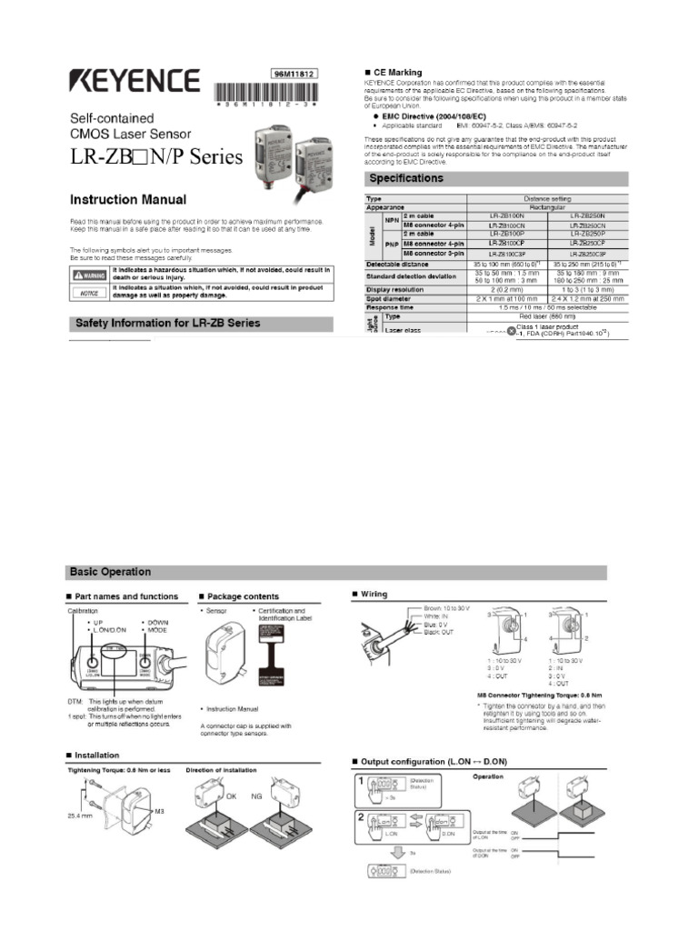 Senzor LR Zb250cp | PDF
