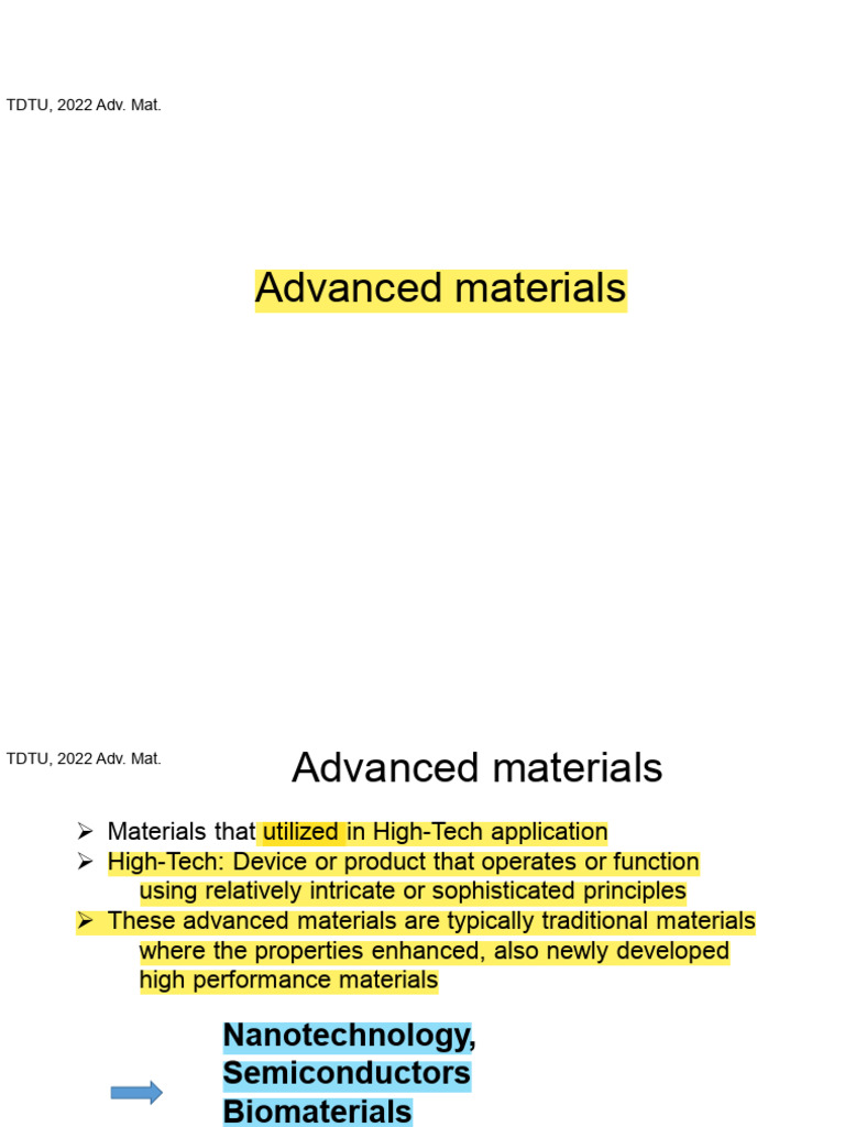 Advanced Materials | PDF | Semiconductors | Biomaterial