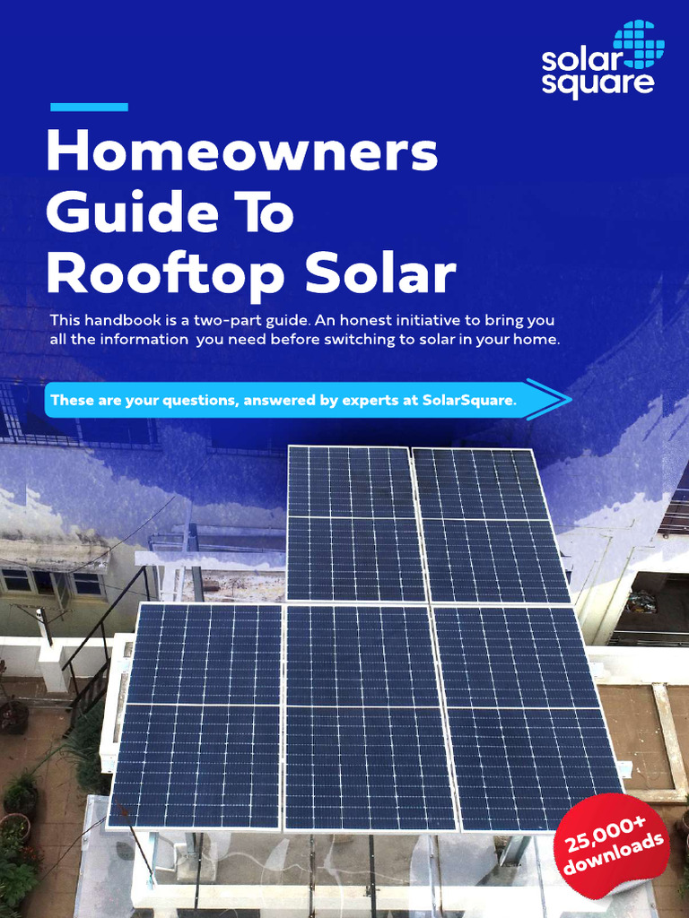 SolarSquare S Homeowners Guide To Buying Rooftop Solar Update | PDF | Solar Power | Solar Panel