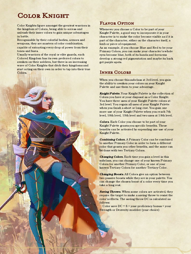 Aquarela Color Knight v3 | PDF | Color | Knight