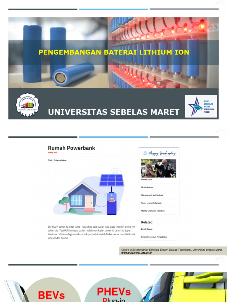 Battery R and D Di UNS New | PDF | Lithium Ion Battery | Plug In Hybrid