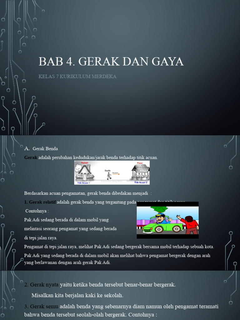 Bab 4 Gerak Dan Gaya Kelas 7 | PDF