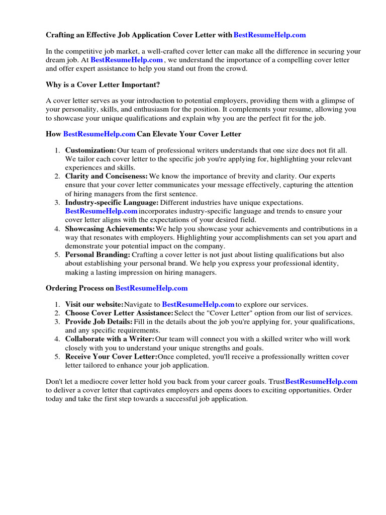 Job Application Cover Letter PDF Format | PDF