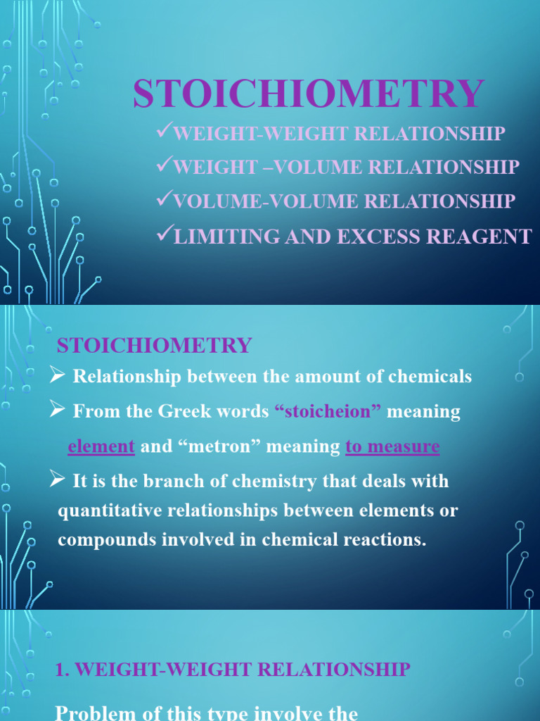 Module 14 Stoichiometry | PDF | Stoichiometry | Physical Chemistry