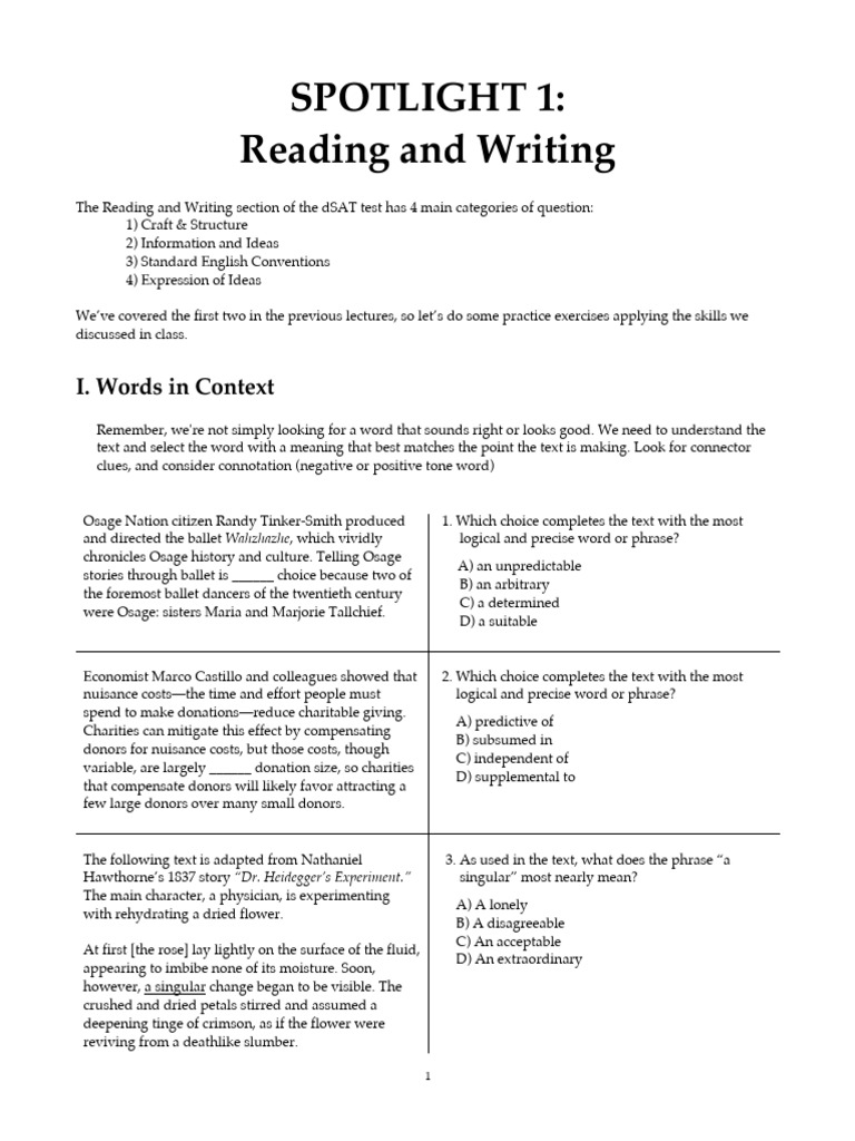 Spotlight 1 Reading Skills Review | PDF | Physics | Seawater