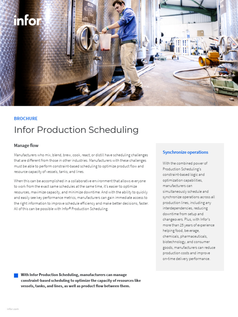 Infor Production Scheduling | PDF