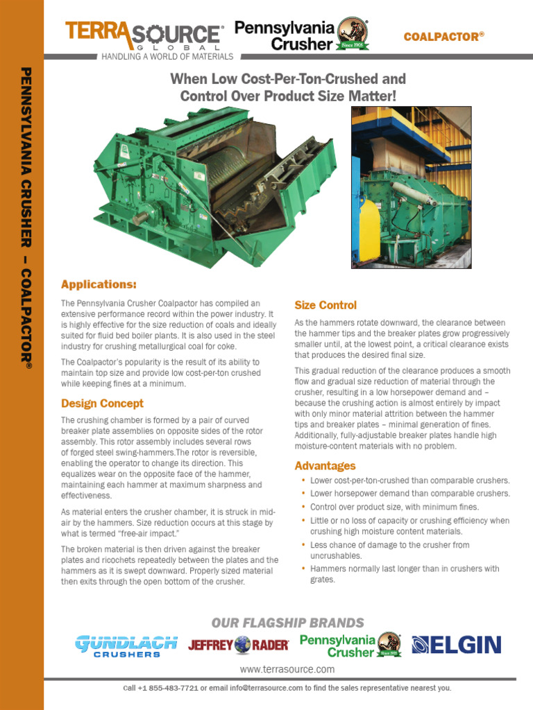 Pennsylvania Crusher-Coalpactor | PDF | Hammer | Manufactured Goods