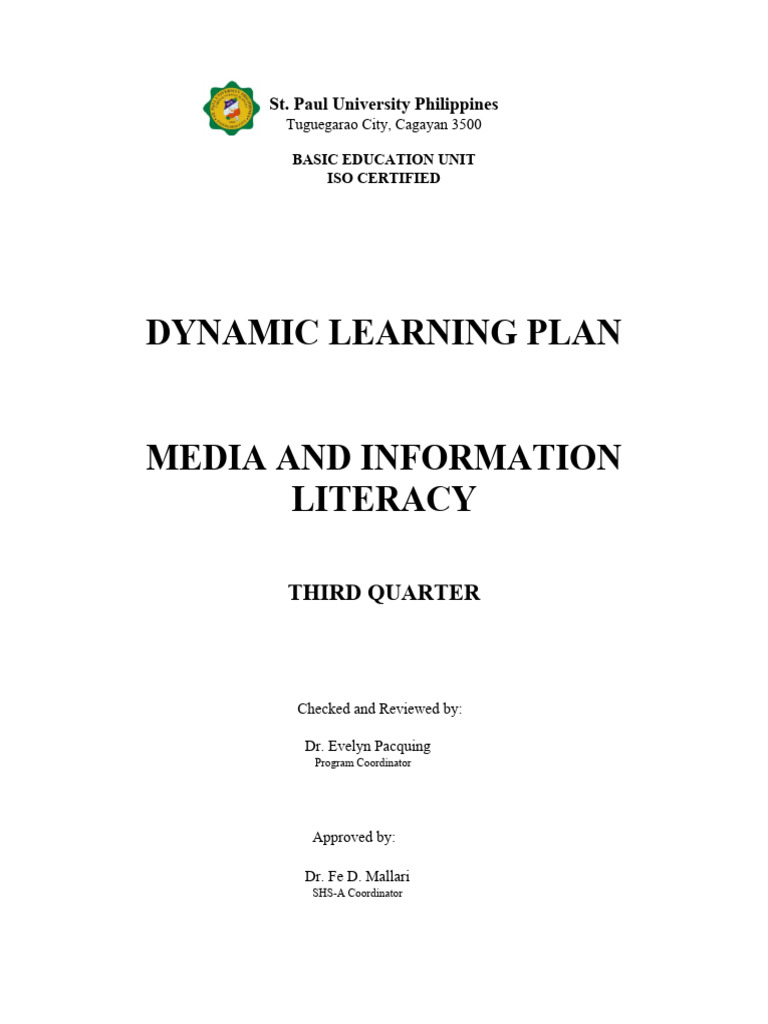 Learning Plan 3 F Mil | PDF | Plagiarism | Information Literacy