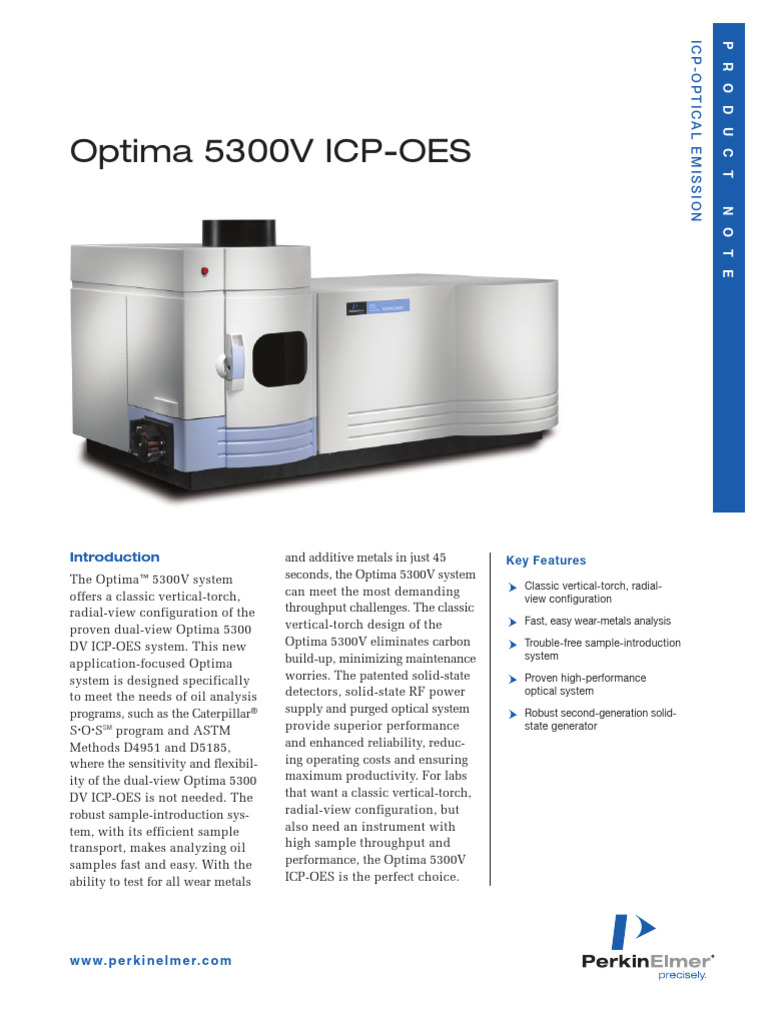 Optima 5300v Icp-Oes | PDF | Physical Sciences | Chemistry