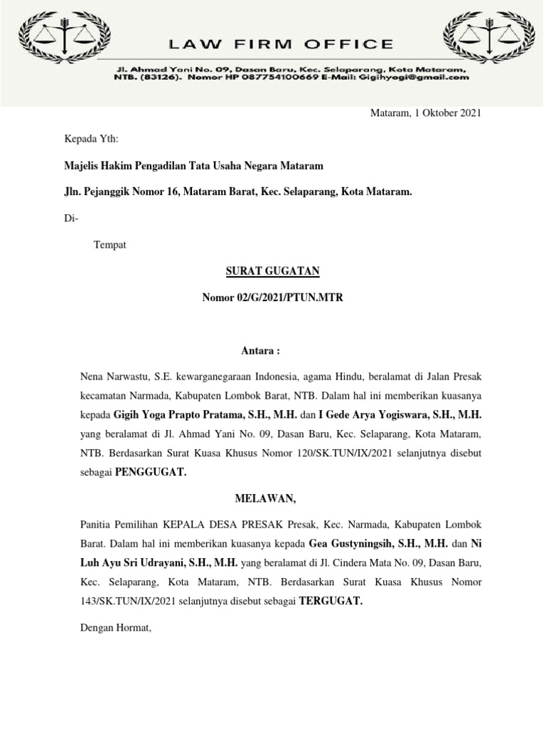 Surat Gugatan | PDF