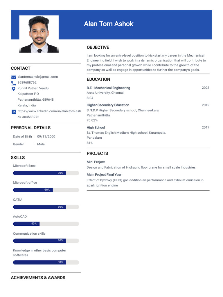 Cv sample | PDF