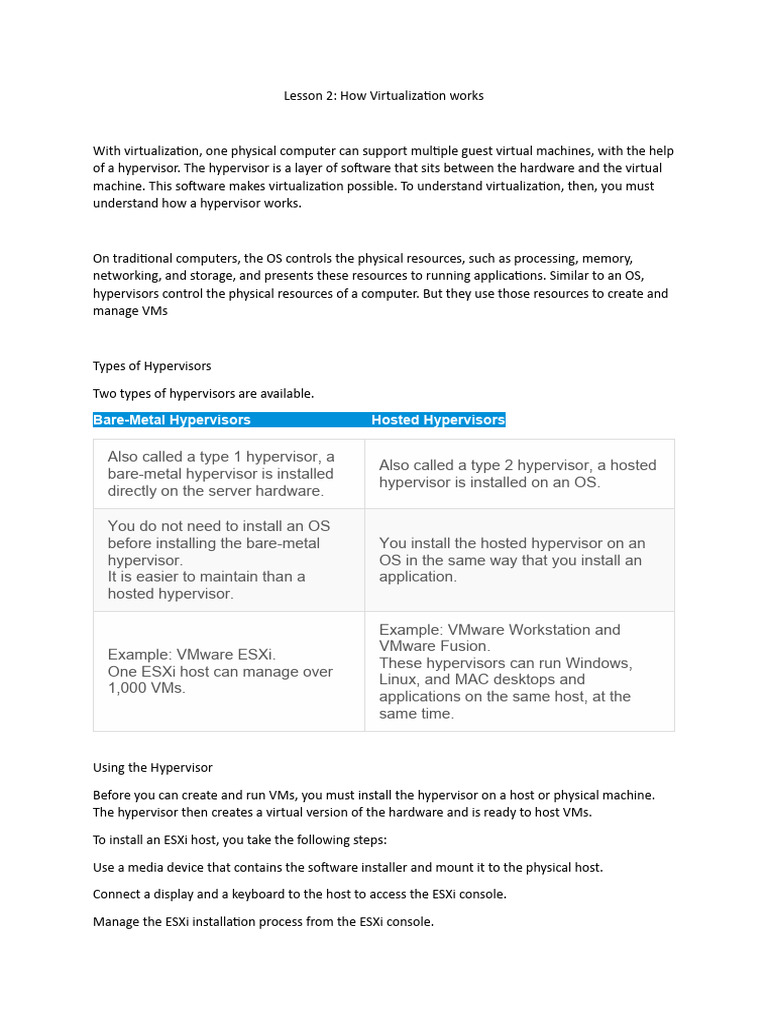 Lesson 2 Notes | PDF | Virtual Machine | Operating System