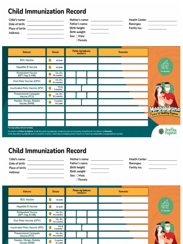 Immunization Card | PDF