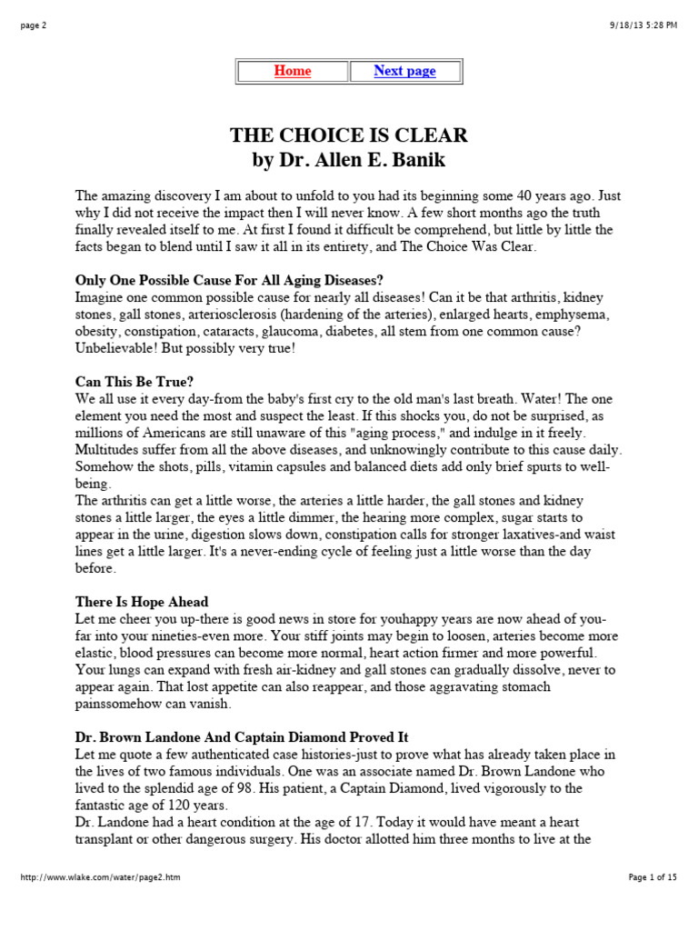 The Choice Is Clear | PDF