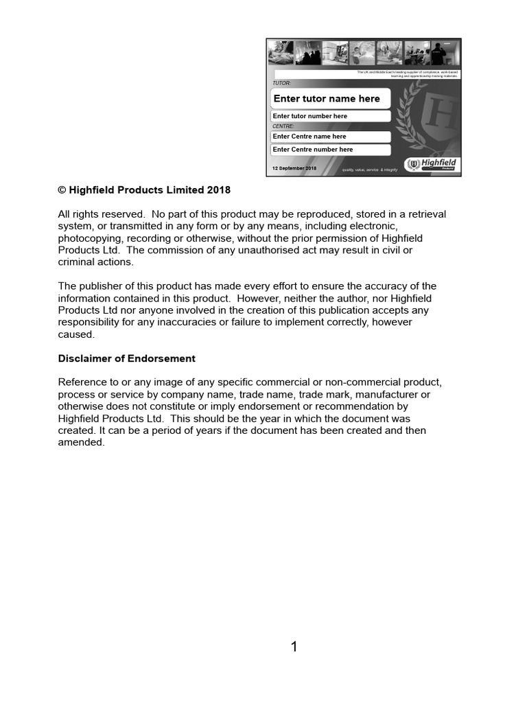 Level 2 Food Safety Training Tutor Notes | PDF | Food Preservation ...