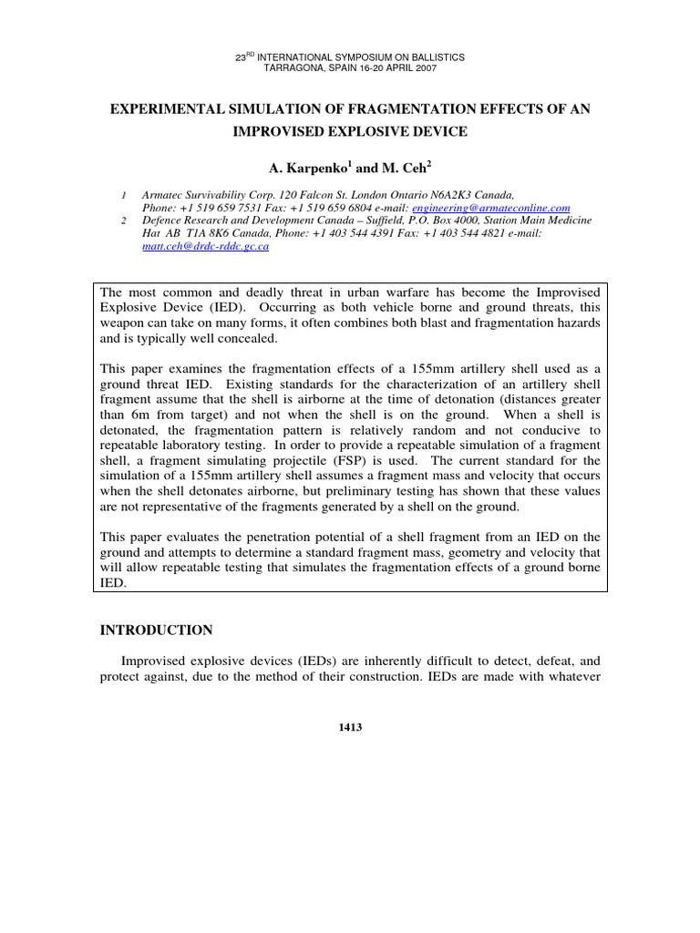 paper.x.isb2007.TB67.experimental Simulation of Fragmentation Effects ...