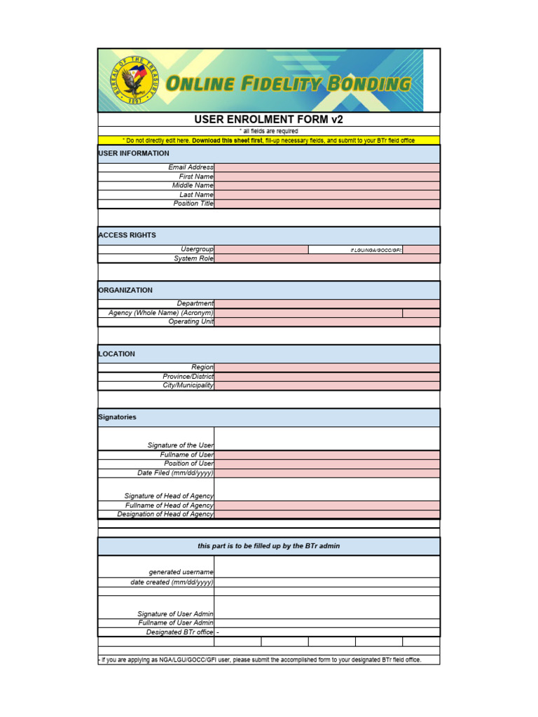 OFBS Enrolment Formv2 | PDF | Computing