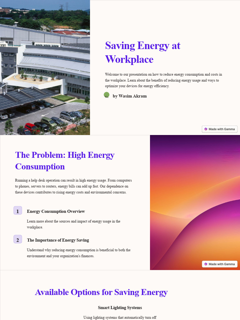 Saving-Energy-at-Workplace | PDF | Energy Conservation | Efficient ...