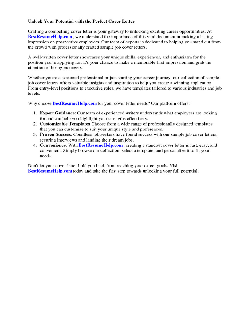 Sample Job Cover Letter Sample | PDF | Résumé | File Format
