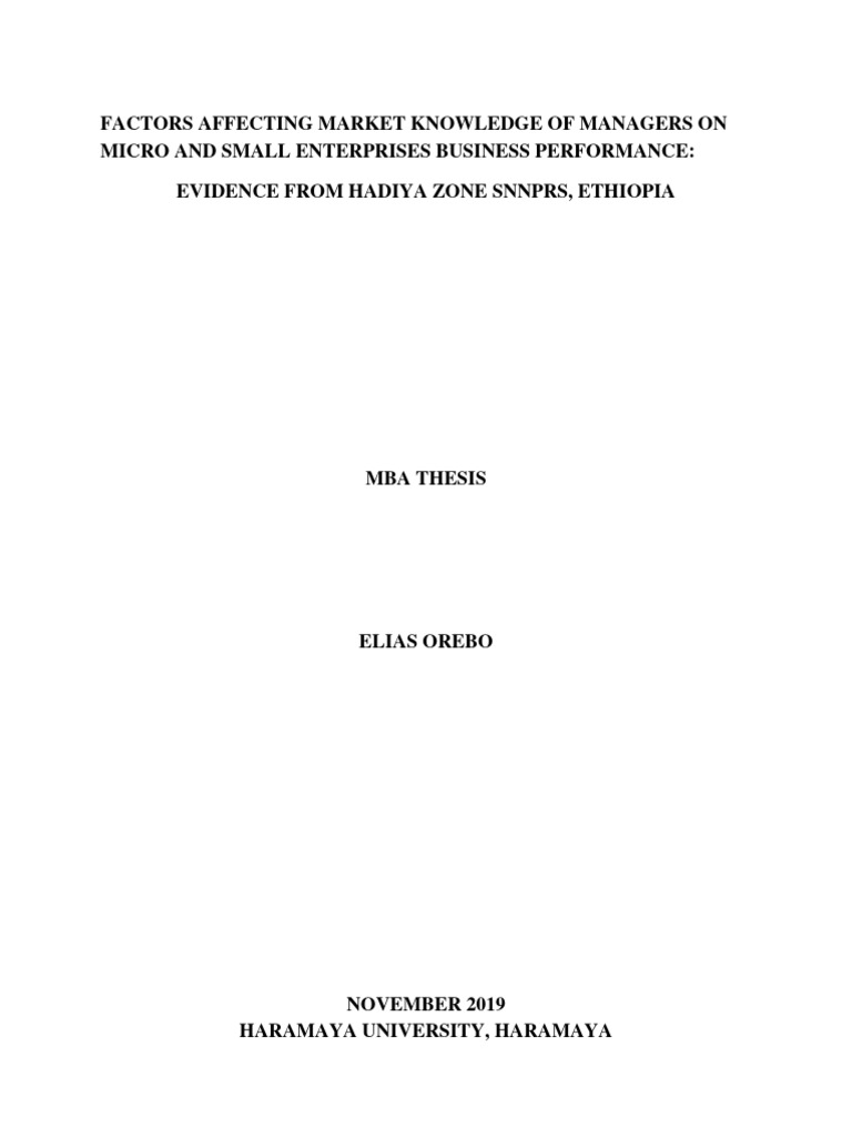 Elias Orebo | PDF | Thesis | Statistics