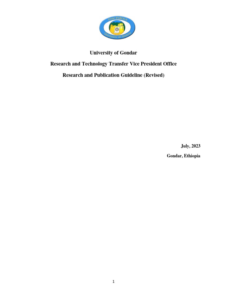 Revised Research Guidlines_2023 | PDF | Doctor Of Philosophy | University