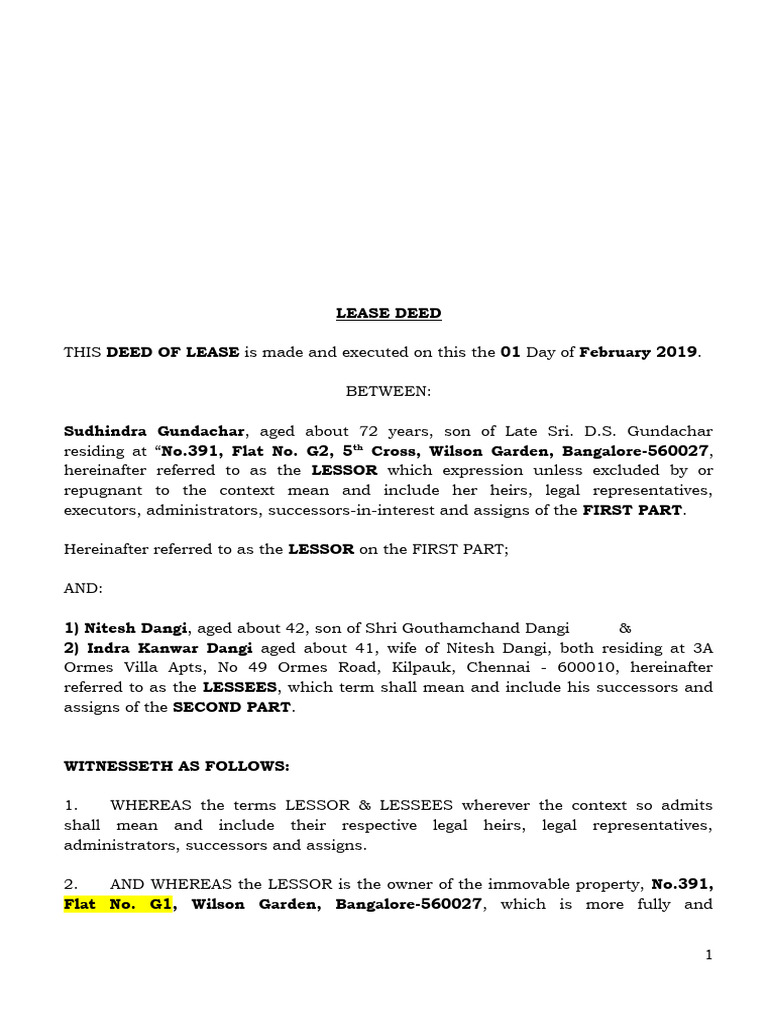 Draft Lease1 | PDF | Lease | Urban