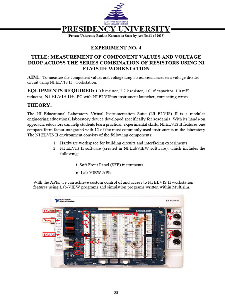 Exp 4 | PDF | Resistor | Electronics