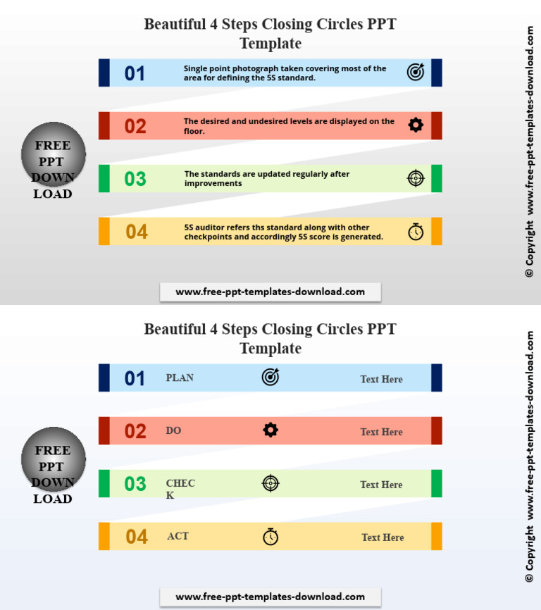 PDCA PPT Template | PDF