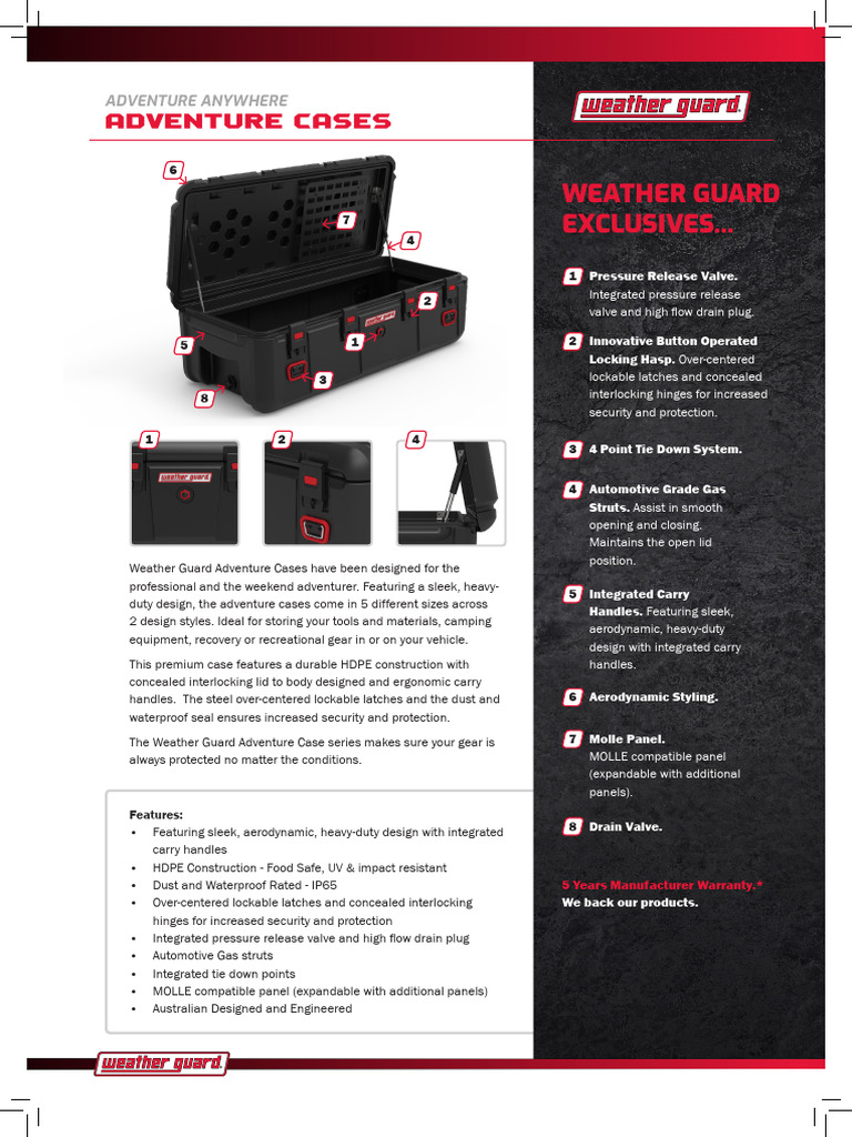 Sell Sheet - Adventure Cases | PDF | Valve | Motor Vehicle