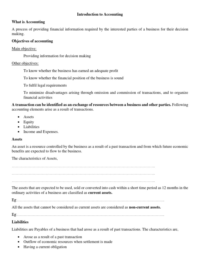 Introduction To Accounting | PDF | Equity (Finance) | Expense