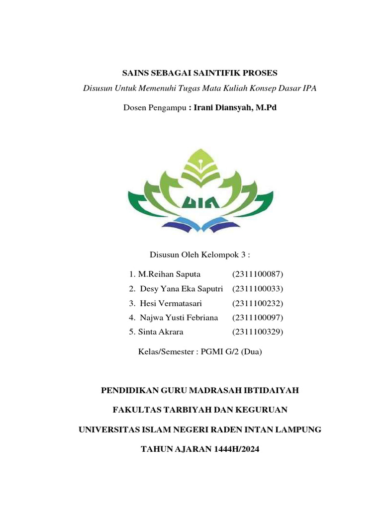 Makalah - Kelompok 3 (Ipa) .. | PDF