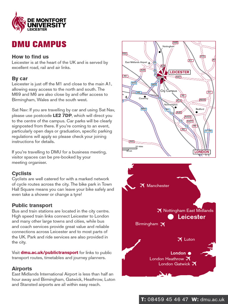 dmu-campus-map | PDF | Rail Transport | Sustainable Technologies