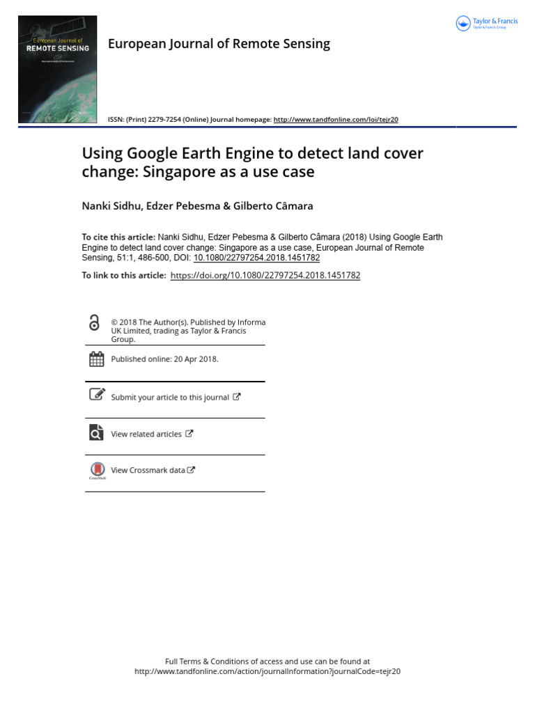 Using Google Earth Engine To Detect Land Cover Cha | Download Free PDF | Map Reduce | Big Data