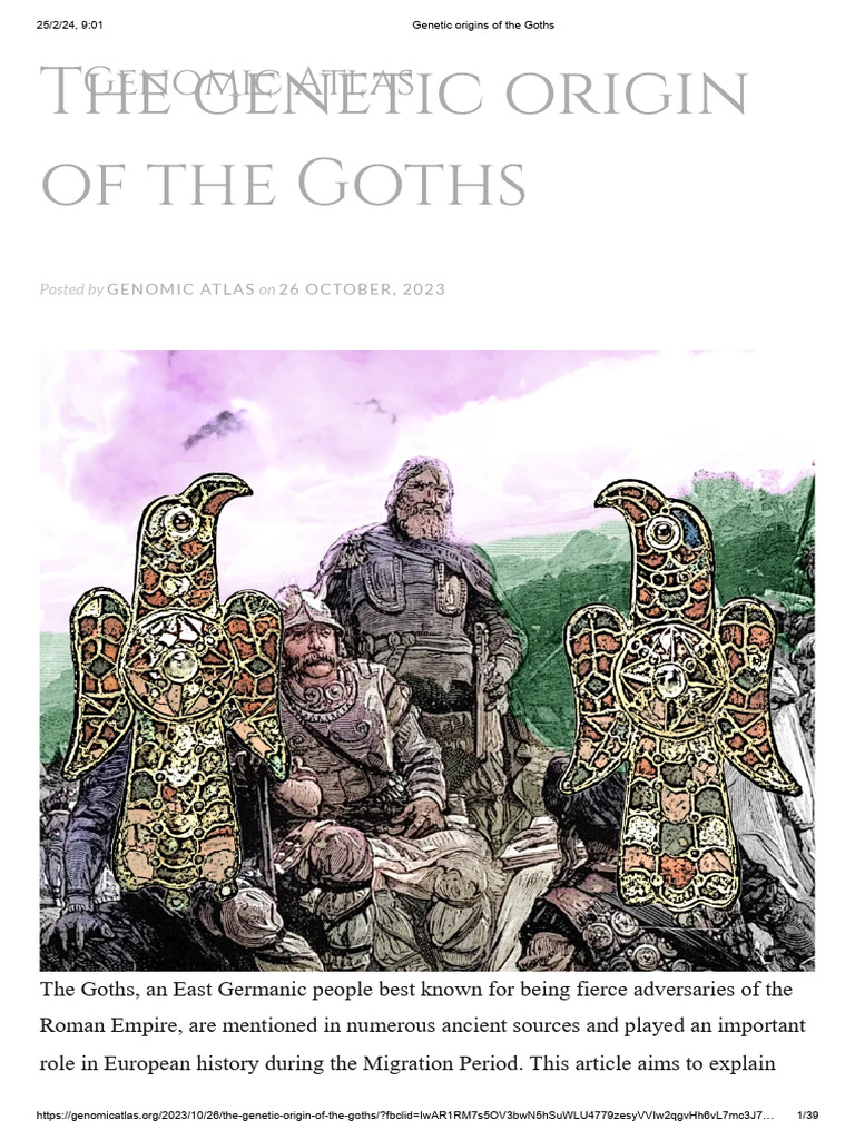 Genetic origins of the Goths | PDF | Hungarians | Population Genetics