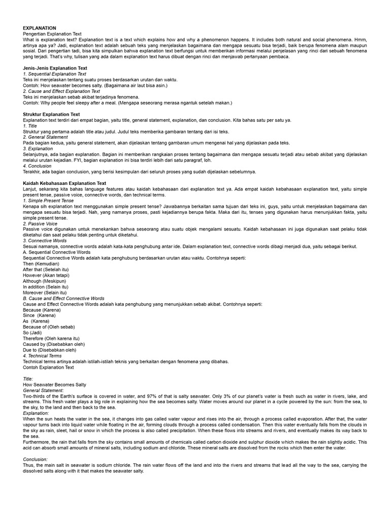 Explanation Text | PDF | Seni & Disiplin Bahasa | Agama & Spiritualitas