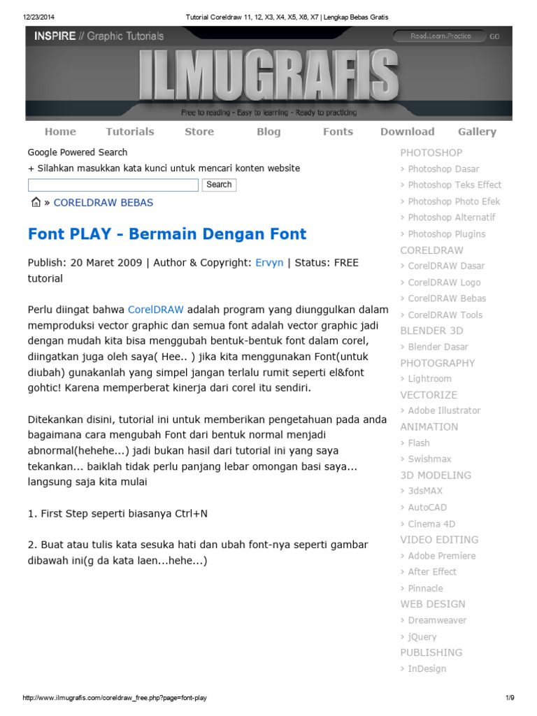 Font Play Bermain Dengan Font | PDF