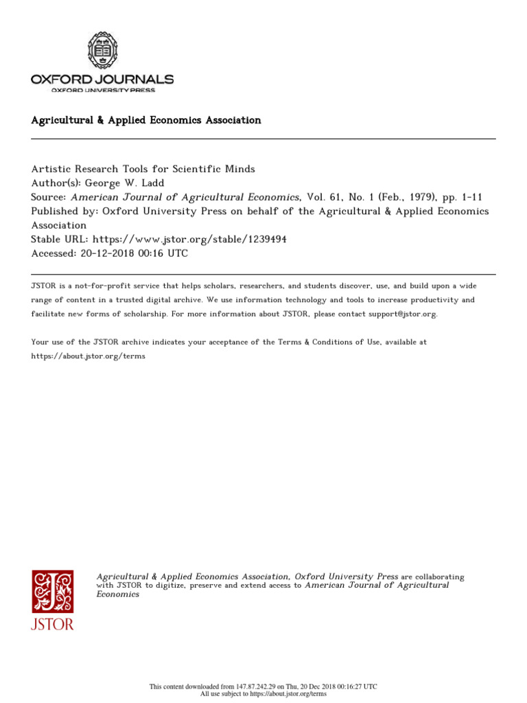 Ladd - 1979 - Artistic Research Tools For Scientific Minds | PDF ...