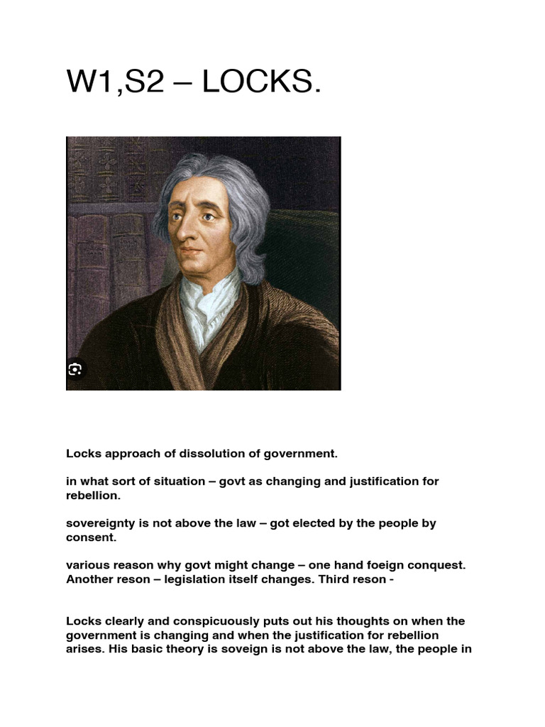 John Locks | PDF | Sovereignty | Natural Law