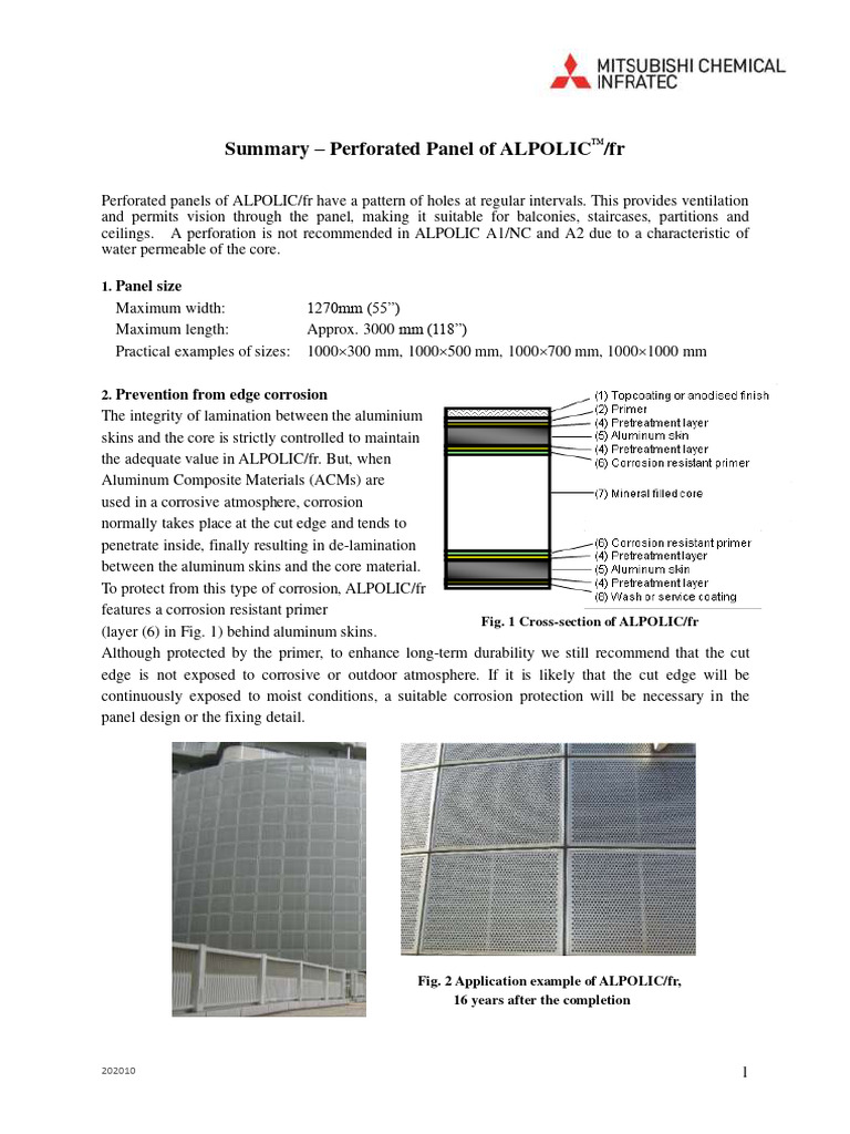 Perforated Panel of ALPOLICfr | PDF | Corrosion | Chemistry
