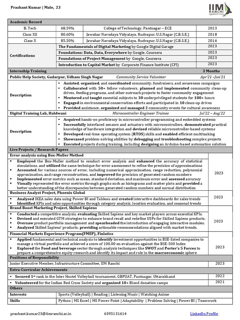 Prashant Kumar | Download Free PDF | Embedded System | Computing