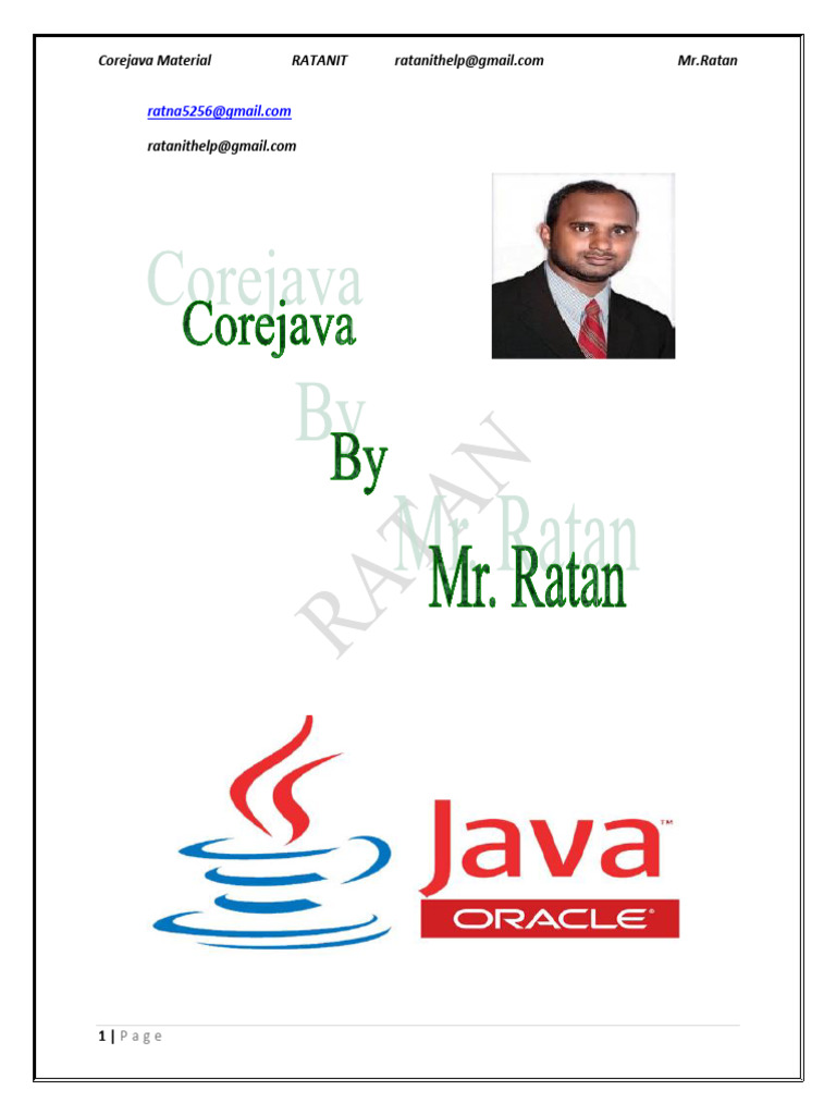 Core Java Complete Marerial | Download Free PDF | Java (Programming Language) | Method (Computer ...
