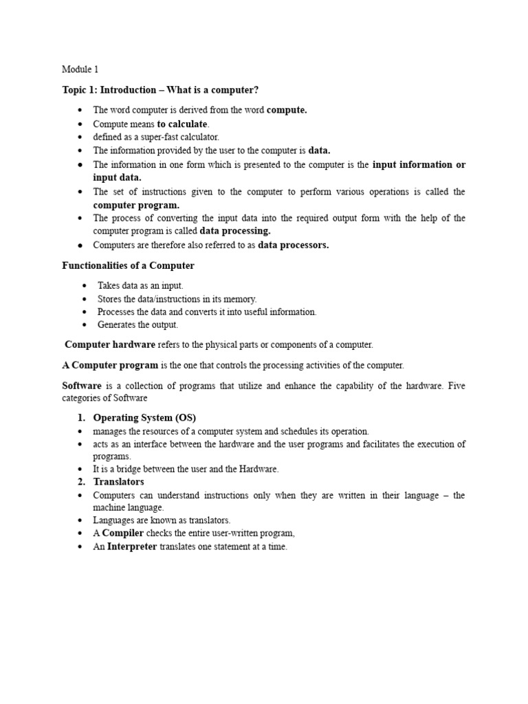 Module 1 | PDF | Programming | Computer Program Module 1 | PDF | Programming | Computer Program