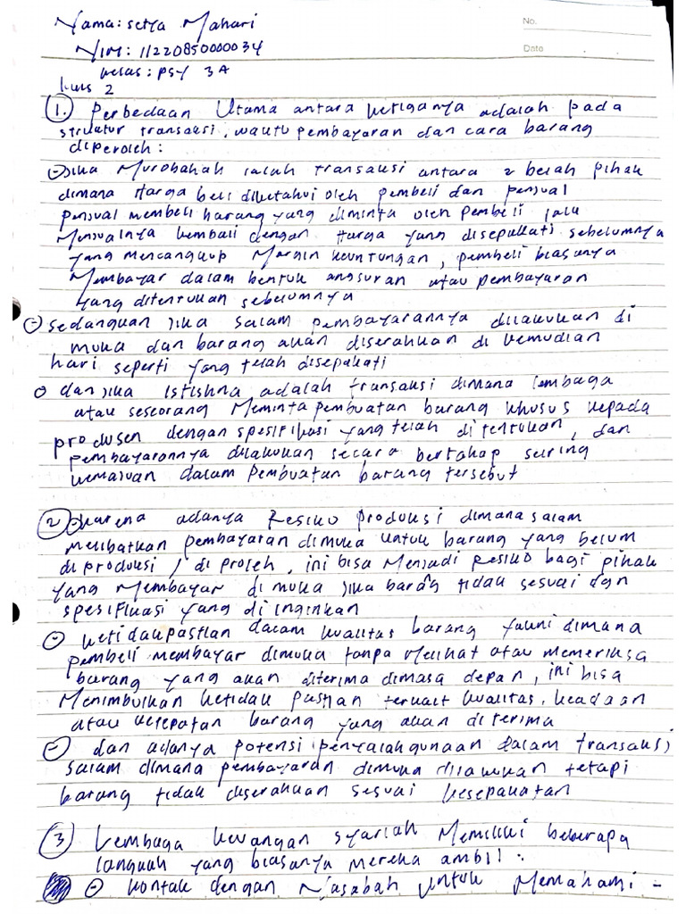 Setya Maharani - Kuis 2 Akuntansi Syariah | PDF