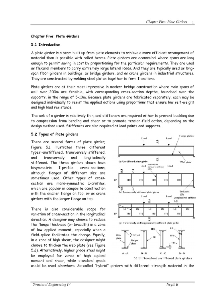 Preventing Shear Buckling in Plate Girders | PDF | Buckling | Bending